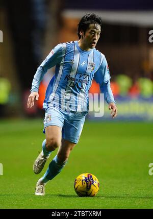 Coventry City's Tatsuhiro Sakamoto during the warm up before the Sky ...