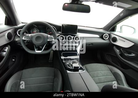 Studio shot passenger car interior, front view Stock Photo - Alamy