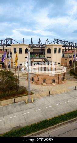 An aerial view of the LSU Alex Box Baseball Stadium in Baton Rouge ...