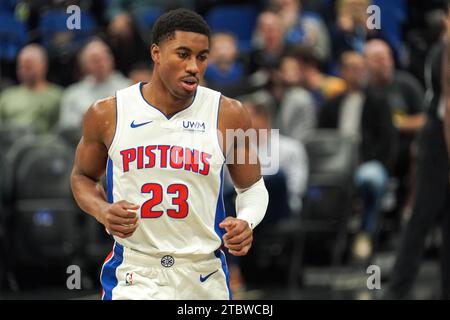 Detroit Pistons guard Jaden Ivey (23) dunks the ball during the first ...