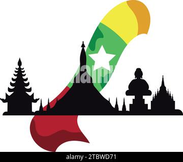 myanmar bagan temples vector isolated Stock Vector Image & Art - Alamy