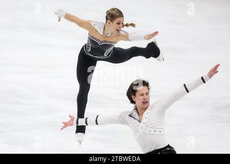 Emilea Zingas, and Vadym Kolesnik of the United States performs during ...