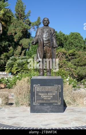 Los Angeles, California: Griffith Jenkins Griffith bronze statue ...