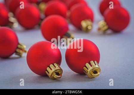 small red christmas baubles Stock Photo - Alamy