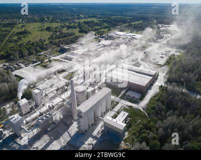 Plant of concrete foam blocks and limestone manufacture Stock Photo - Alamy