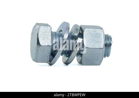 Full thread hexagon bolt and internal screw coated with a protective ...