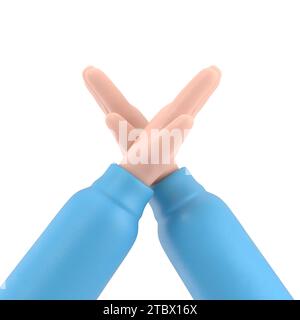 Gesture crossed hands. Rejection expression crossing arms. Negative ...