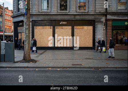 The Asics store seen closed after lootings in Dublin. On 23 November ...