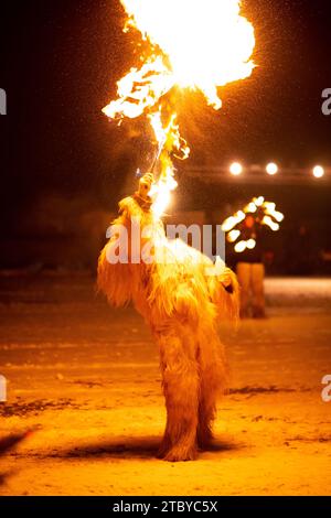 Fire-breather Perchten - The Perchtenlauf is a custom from the Alpine ...