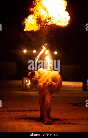 Fire-breather Perchten - The Perchtenlauf is a custom from the Alpine ...