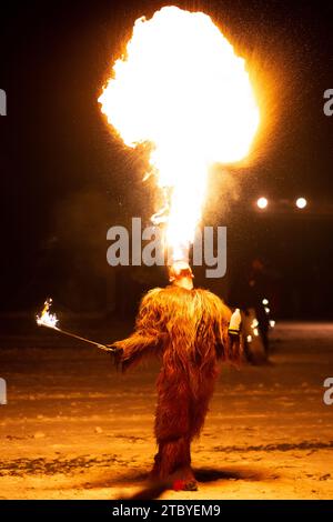 Fire-breather Perchten - The Perchtenlauf is a custom from the Alpine ...