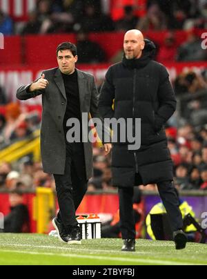 Bournemouth manager Andoni Iraola (left) arriving at the stadium before ...