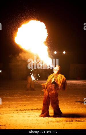 Fire-breather Perchten - The Perchtenlauf is a custom from the Alpine ...