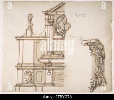 Design for a Tomb for a Cardinal 16th century Anonymous, French, 16th ...