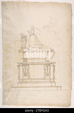 Design for a Lady's Tomb, Anonymous, French, 16th century Stock Photo ...