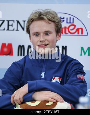 Ilia MALININ of United States reacts after Men's Free Skating in ISU ...