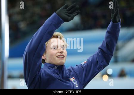 Ilia MALININ of United States reacts after Men's Free Skating in ISU ...