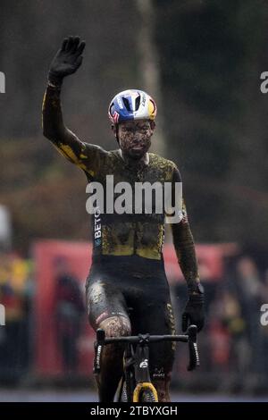 Essen Belgium 09th Dec 2023. JANSSEN Wout BEL VAN DEN PLAS HEPA CYCLING TEAM pictured during the Men s Exact Cyclo Cross race in Essen season 2023 2024 on December 9