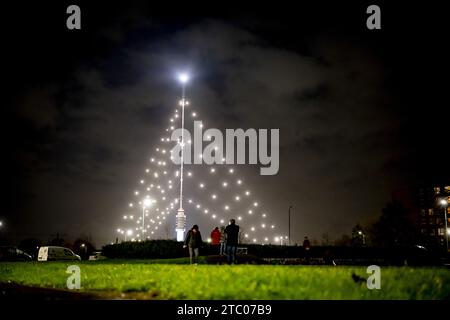 IJSSELSTEIN - The lights in the 'largest Christmas tree in the ...
