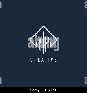YP initial monogram logo with rectangle style design ideas Stock Vector ...