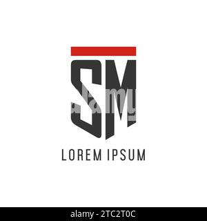 SM initial esport logo with simple shield design style vector graphic Stock Vector Image & Art ...
