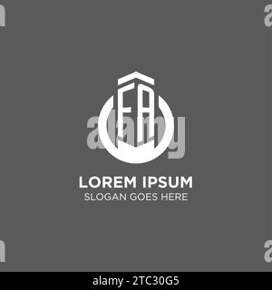 FA circle initial logo concept in high quality professional design that ...