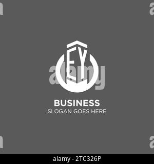 EY logo initials monogram with circular lines, minimalist and clean ...
