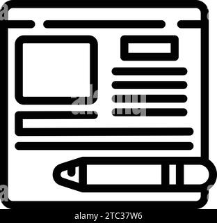 Beta version script icon outline vector. Software documentation file. Programing iteration ...