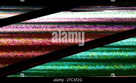 VHS glitch tape rewind analog distortion texture Stock Photo - Alamy