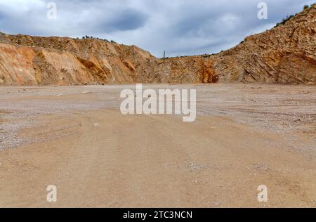 Expansive Limestone Quarry Landscape Stock Photo - Alamy