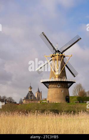 The De Hoop windmill by the ramparts at Gorinchem Stock Photo - Alamy