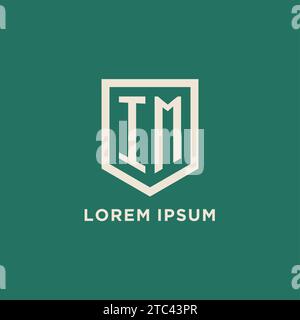 IM monogram initial name with shield shape icon design vector graphic Stock Vector Image & Art ...