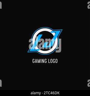 LJ initial esport logo with simple shield design style vector graphic ...