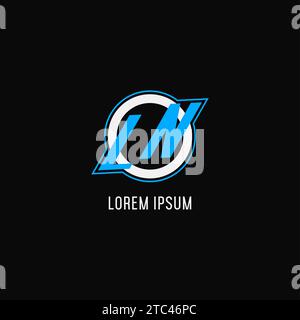 LN initial esport logo with simple shield design style vector graphic ...