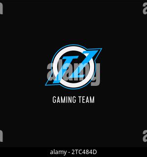 Monogram Lines TZ T Z Letter Logo Design in Neon Colors. Creative ...