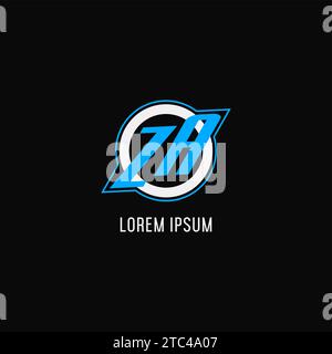 ZA Initial ESport Monogram with Shape and Smoke Style template vector ...