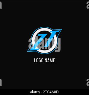 ZT initial esport logo with simple shield design style vector graphic Stock Vector Image & Art ...