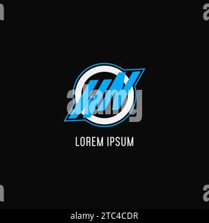 WN Initial ESport gaming logo. Game console shape style vector template ...