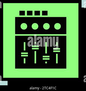 Mixing console vector neo-brutalism icon. Graph symbol for music and ...