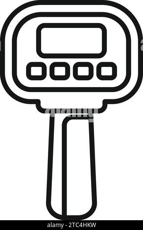 Speed control radar icon. Outline Speed control radar vector icon for ...