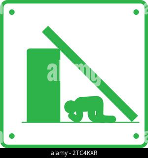 earthquake icon signal of crouch under something Stock Vector Image ...