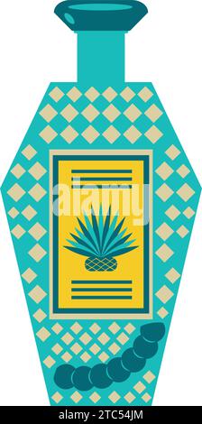 mexico mezcal bottle illustration Stock Vector Image & Art - Alamy