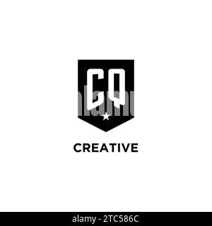 CQ initial gaming logo with shield and star style design inspiration ...