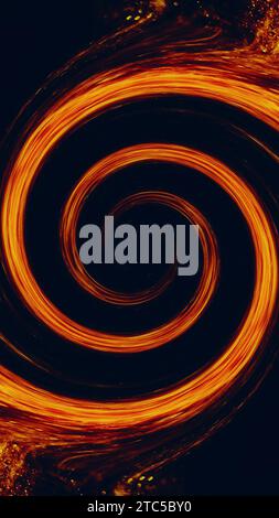 Fire spiral glowing vortex orange flame swirl dark Stock Photo - Alamy