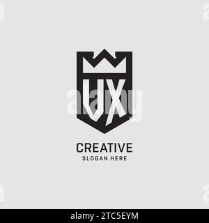 VX monogram esport logo design with cool shape concept in vector Stock ...