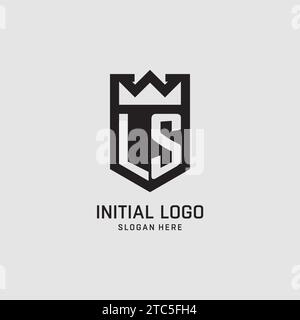 LS initial gaming logo with shield and star style design inspiration Stock Vector Image & Art ...