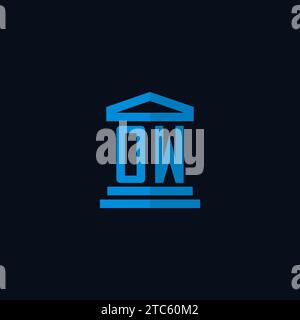 OW initial monogram with building logo design ideas Stock Vector Image & Art - Alamy