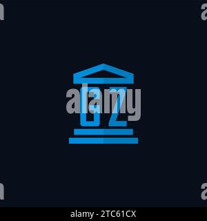 GZ initial monogram with building logo design ideas Stock Vector Image ...