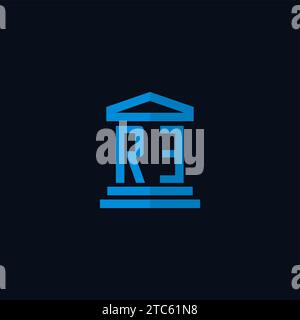 WE initial logo monogram with simple courthouse building icon design ideas Stock Vector Image ...