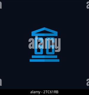 GG initial monogram with building logo design ideas Stock Vector Image ...